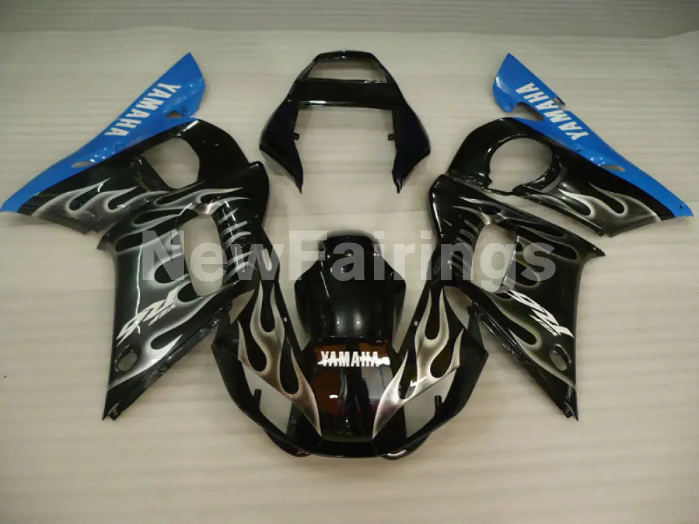Black and Blue Grey Flame Fairing Kit for YZF-R6 – NewFairings