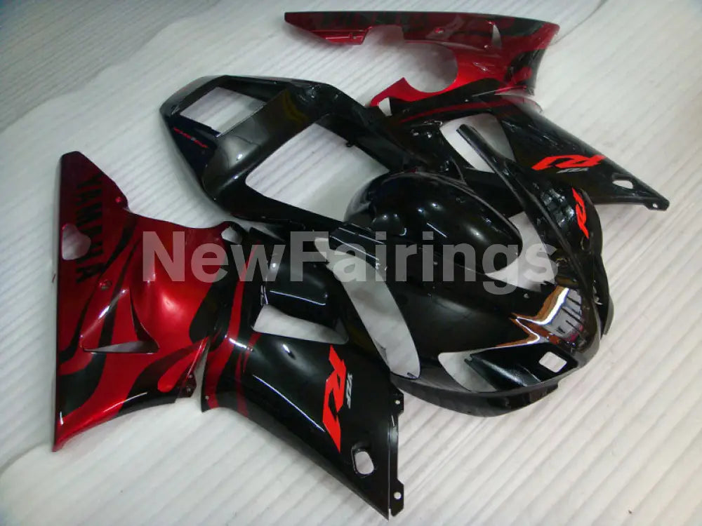 Heartfelt Black and Wine Red YZF-R1 Fairing Kit – NewFairings