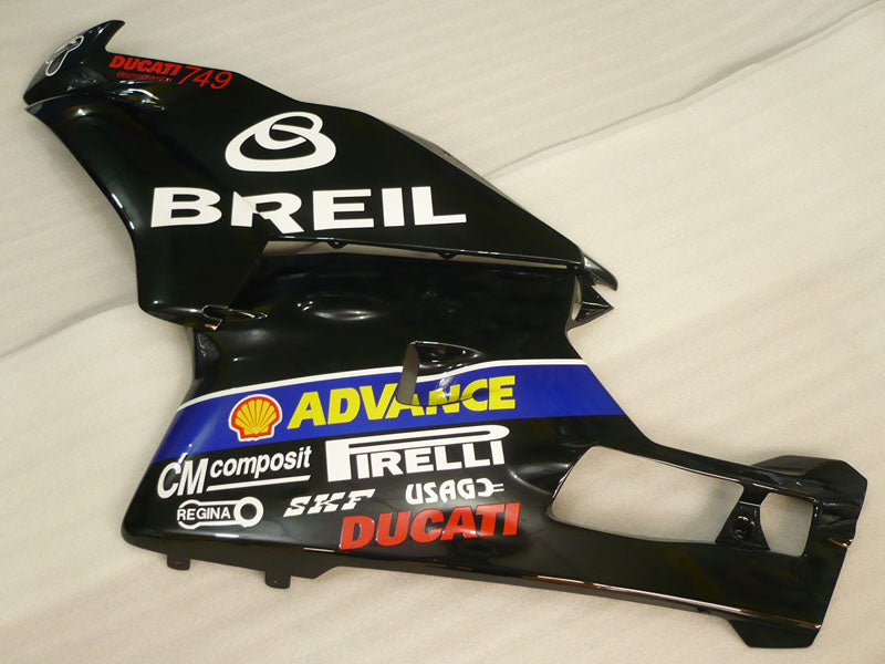Black and White BREIL - Ducati 749 03-04 Fairing Kit (Single Passenger ...