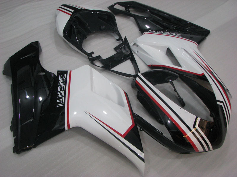 Black and White Factory Style Ducati Fairing Kit for 848 1098 1198 ...