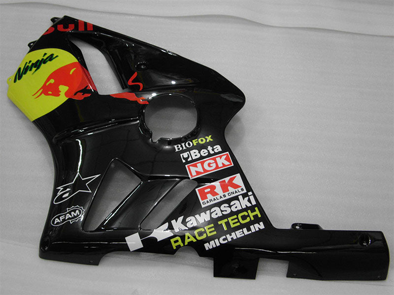 Black and Yellow Red Bull Ninja ZX 12R Fairing Kit for Selective Buying ...