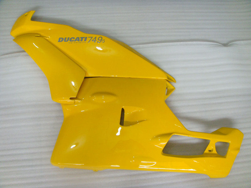 Gloss Yellow Factory Style - Ducati 749 03-04 Fairing Kit (Single Pass ...