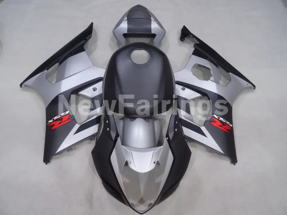 Matte Black and Silver Factory Style - GSX-R1000 03-04 Fairing Kit ...