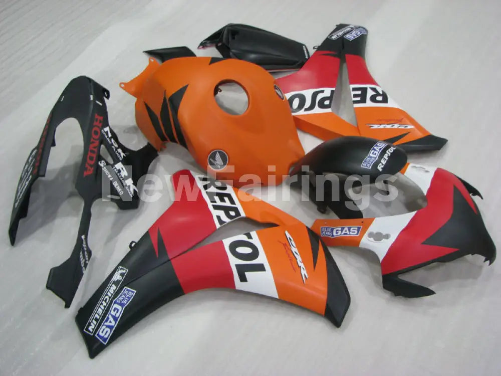 Matte Black and Orange Red Repsol - CBR1000RR 08-11 Fairing Kit ...