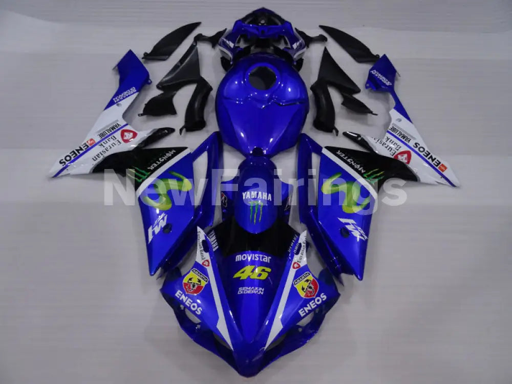 Number 46 Blue and Black White Movistar - YZF-R1 07-08 Fairing Kit ...