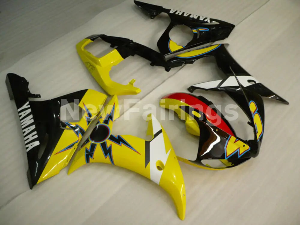 Number 46 Yellow and Black Sun Moon Fairing Kit for YZF R6 – NewFairings