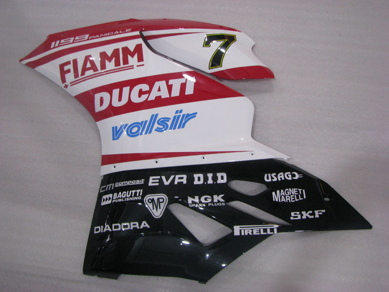 Number 7 Red and White Black TIM - Ducati 1199 – NewFairing