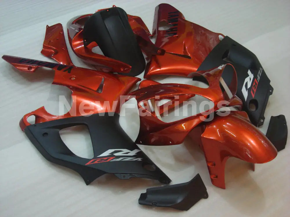 Orange and Matte Black YZF-R1 Fairing Kit 00-01 – NewFairings