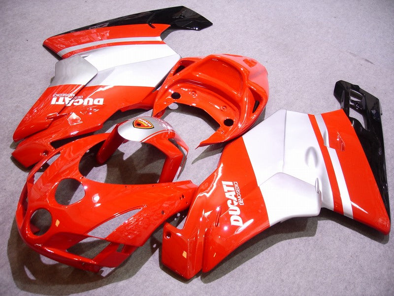Red and Silver Black Factory Style Ducati Fairing Kit – NewFairings