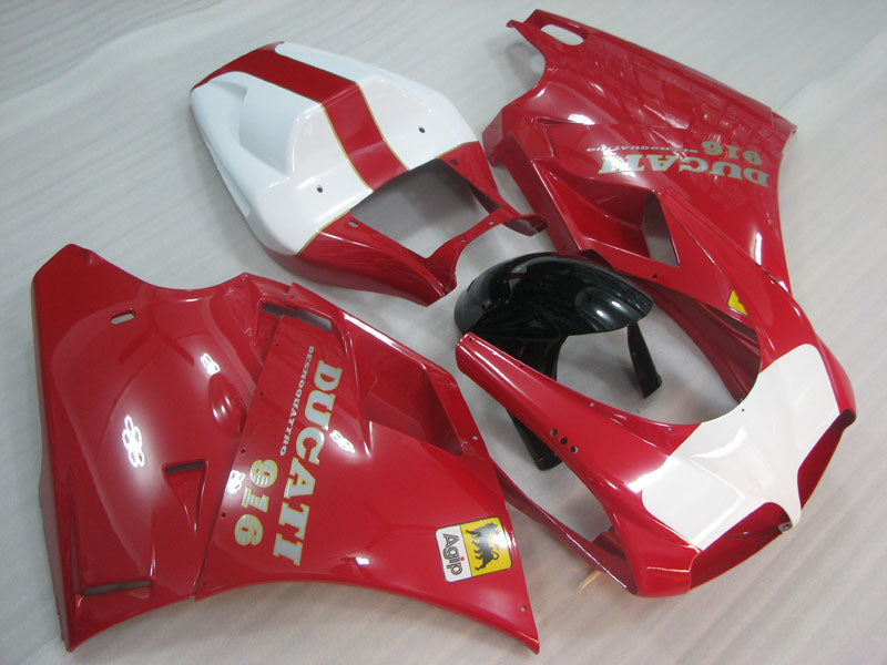 Red and White Black Factory Style - Ducati 916 96-02 Fairing Kit (Sing ...