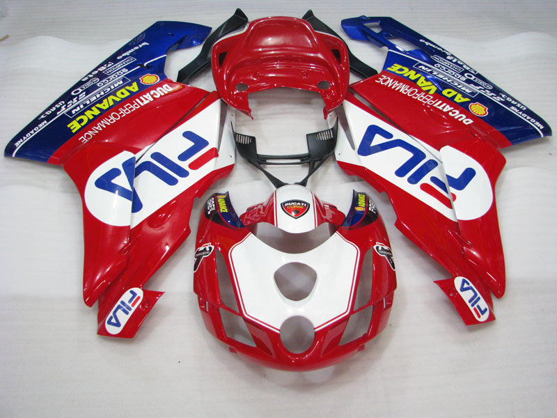 Red and White Blue Fila Ducati Fairing Kit for Passenger Seat – NewFairings