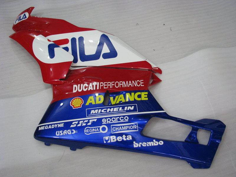 Red and White Blue Fila Ducati Fairing Kit for Passenger Seat – NewFairings
