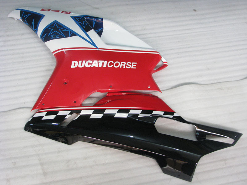 Red and White Blue Star - Ducati 848 07-11 Fairing Kit – NewFairing