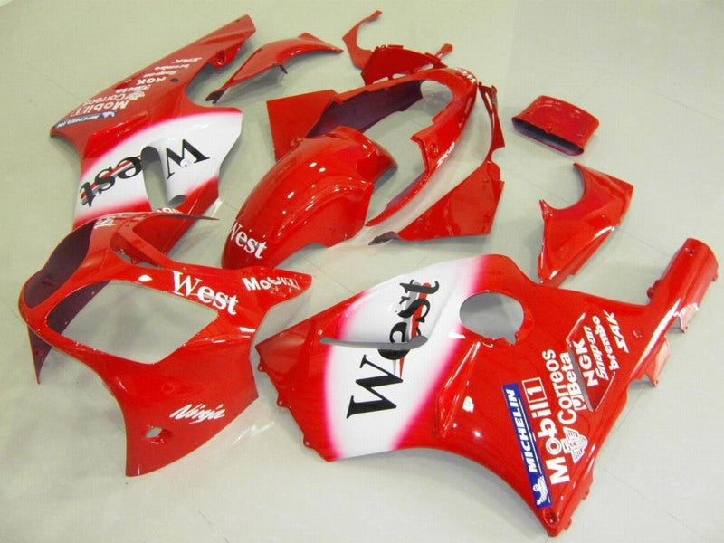 Red and White West Ninja ZX 12R Fairing Kit for Selective Buying ...