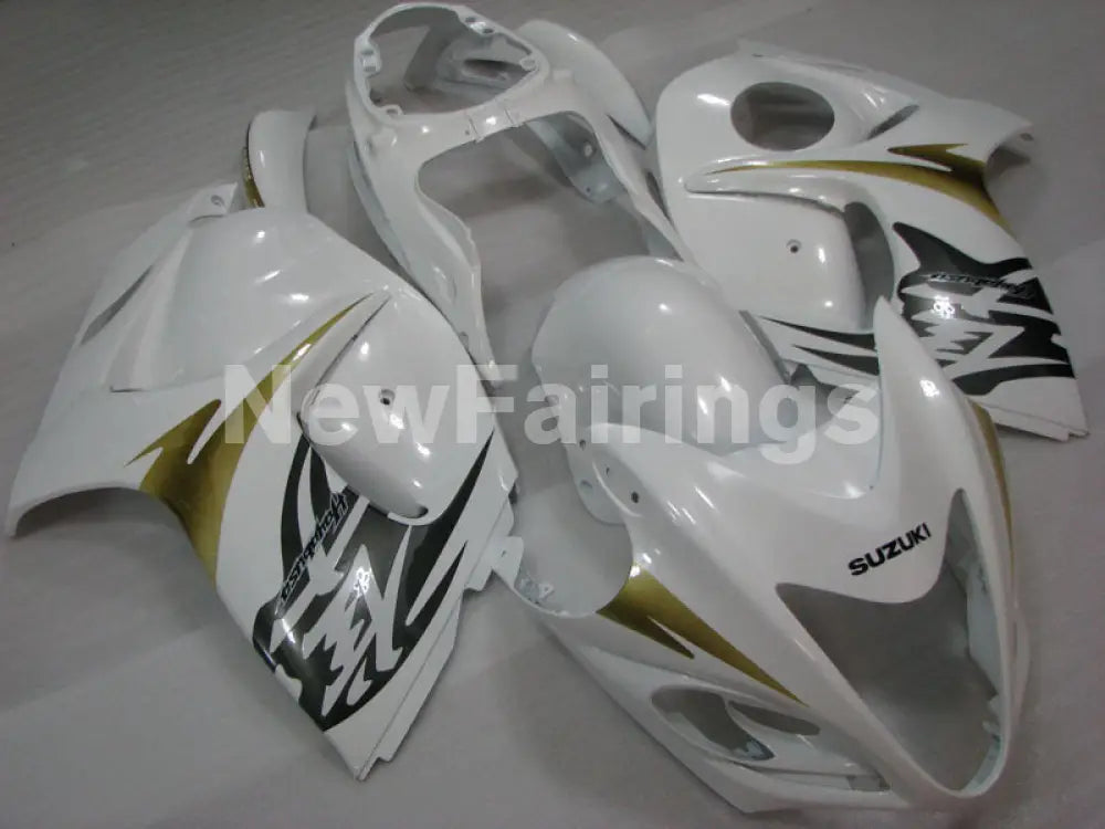 High-Quality White with Black Decals Fairing Kit - GSX1300R Hayabusa ...