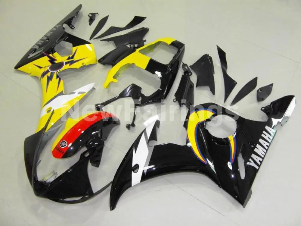 Yellow and Black Sun Moon Fairing Kit for YZF R6 05 – NewFairings