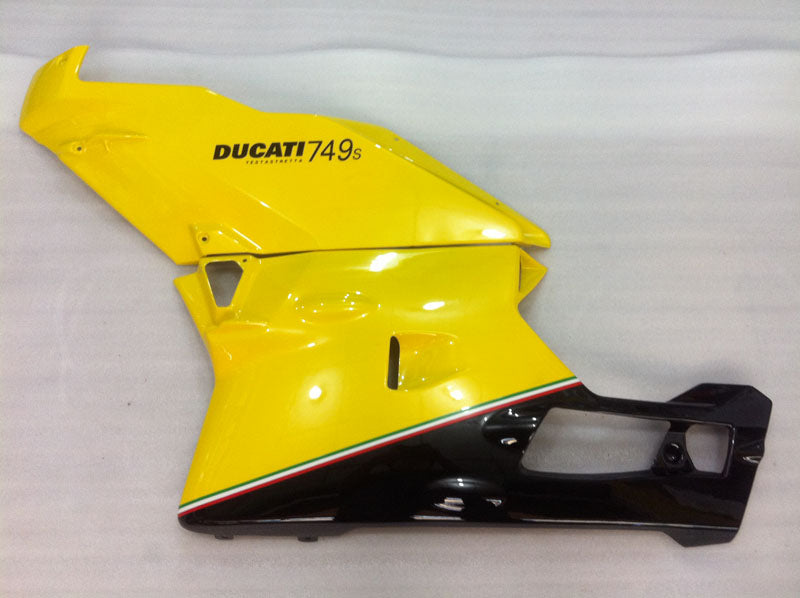 Yellow and Black White Factory Style - Ducati 749 – NewFairing